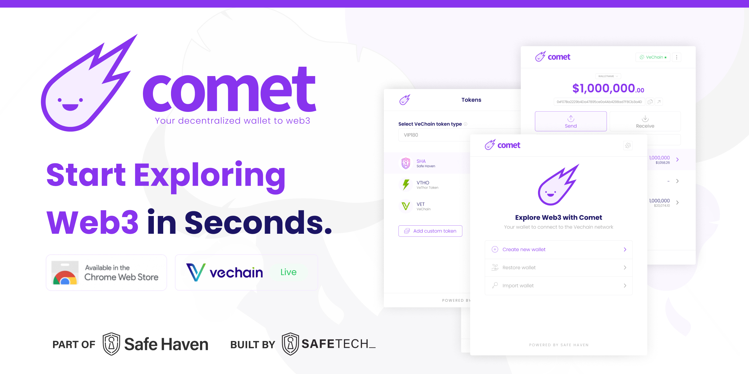 Comet - Decentralized Wallet for DeFi and Web3